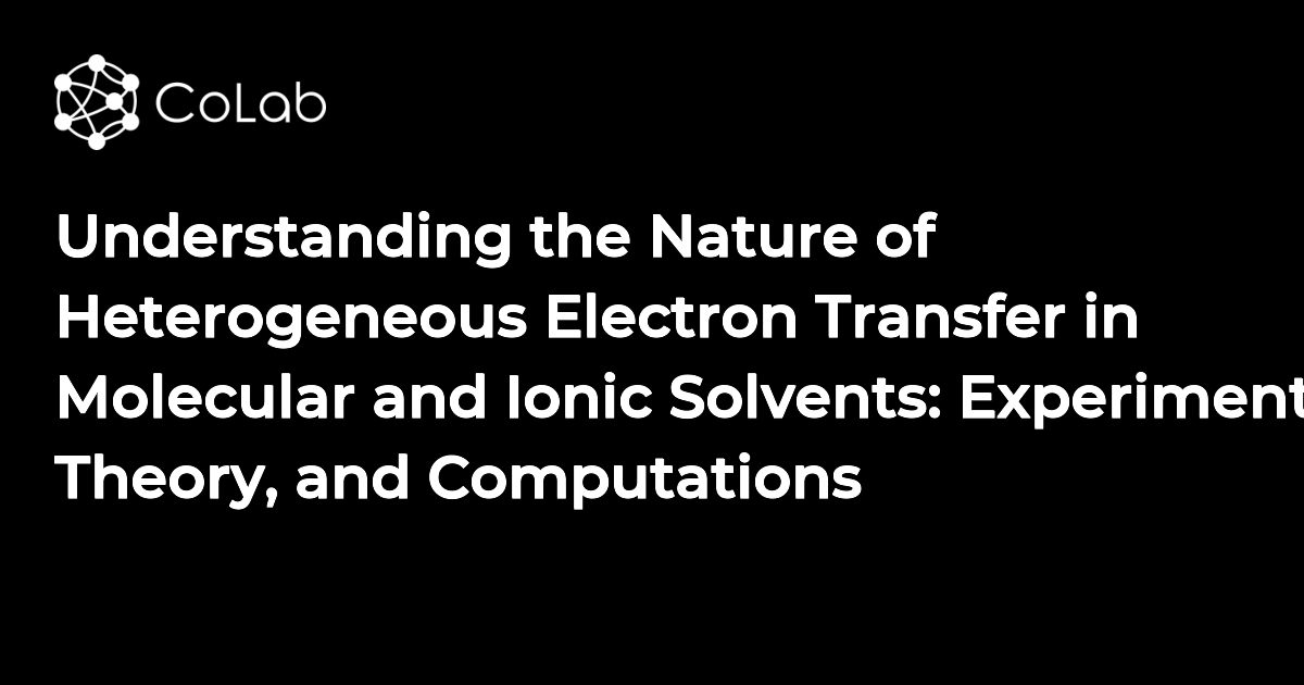 Understanding the Nature of Heterogeneous Electron Transfer in ...