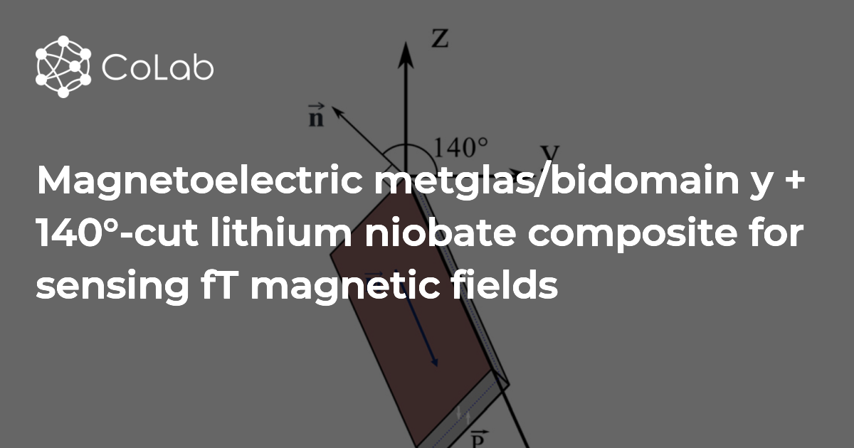 Magnetoelectric metglas/bidomain y + 140°-cut lithium niobate composite ...