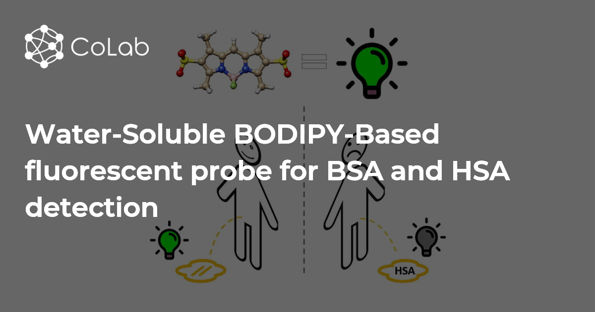Water-Soluble BODIPY-Based fluorescent probe for BSA and HSA detection ...