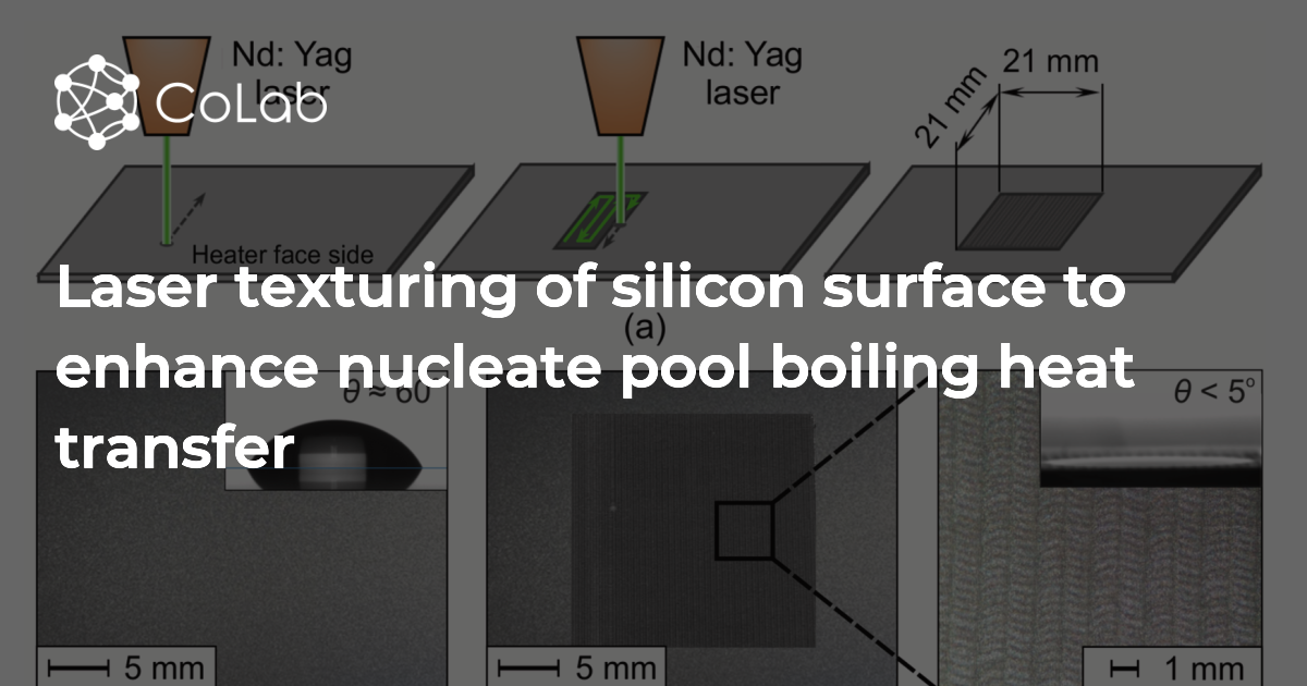 Laser texturing of silicon surface to enhance nucleate pool boiling ...