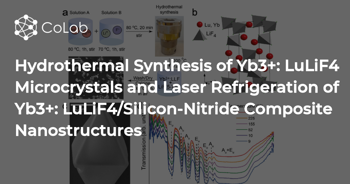 Hydrothermal Synthesis of Yb3+: LuLiF4 Microcrystals and Laser Refrigeration of Yb3+: LuLiF4 ...