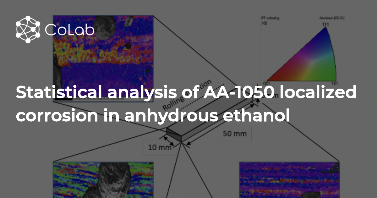 Statistical analysis of AA-1050 localized corrosion in anhydrous ...