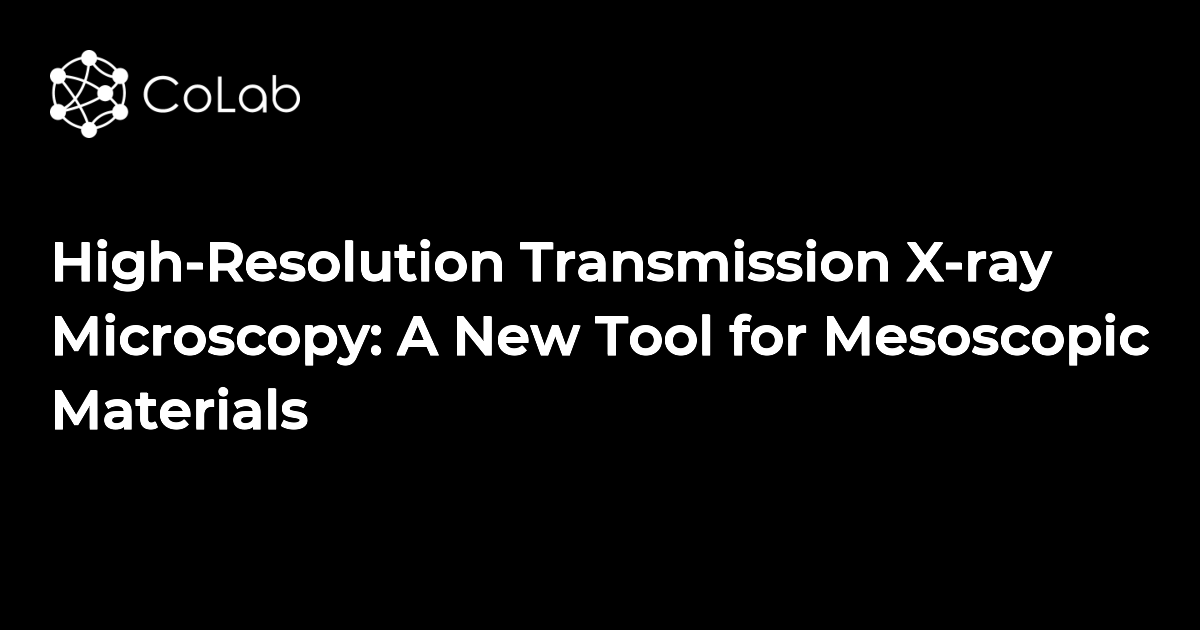 High-Resolution Transmission X-ray Microscopy: A New Tool for ...