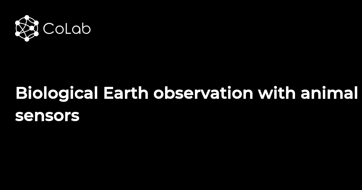 Biological Earth observation with animal sensors | CoLab