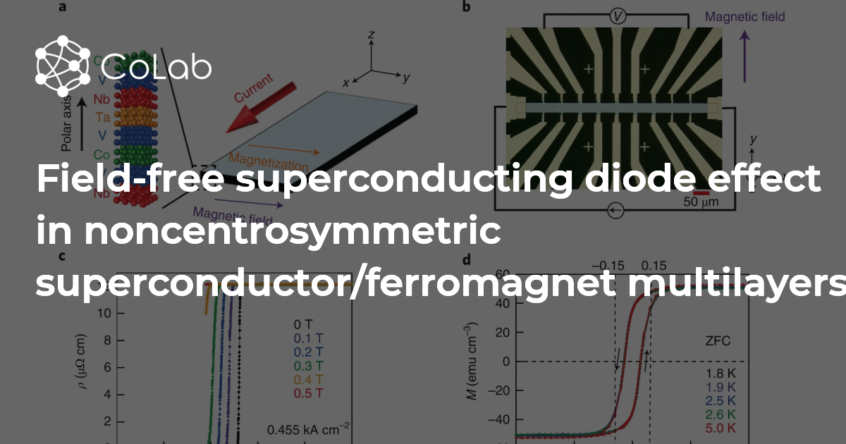 Field-free superconducting diode effect in noncentrosymmetric ...